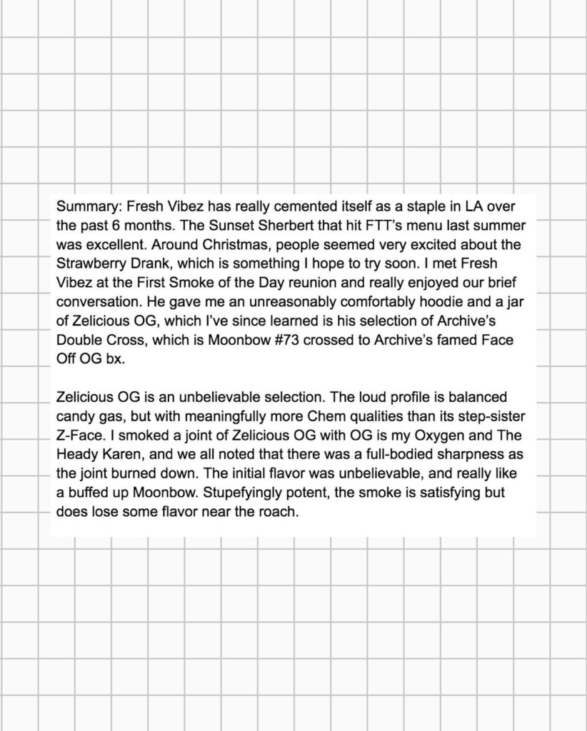 Fresh Vibez Flower CO - Zelicious OG - Dagga Academy